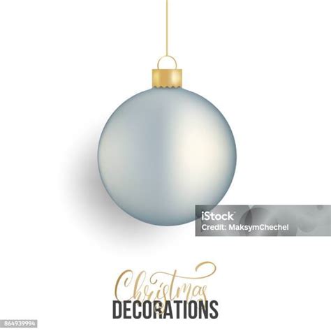 크리스마스 공입니다 실버 메탈 릭 색상의 현실적인 크리스마스 공 구에 대한 스톡 벡터 아트 및 기타 이미지 구 새해 은 금속 Istock