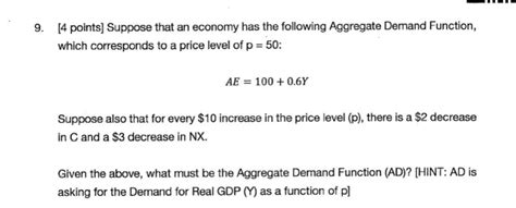 Solved 4 ﻿points ﻿suppose That An Economy Has The