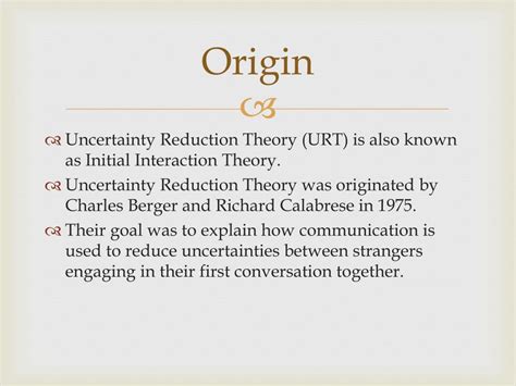 PPT Uncertainty Reduction Theory PowerPoint Presentation Free