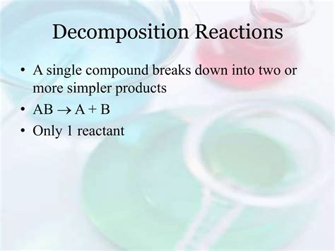 Synthesis And Decomposition Reactions Ppt