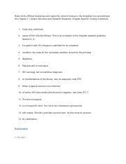 Specific Coding Guidelines Pdf Refer To The Official Guidelines And Select The Correct Choices