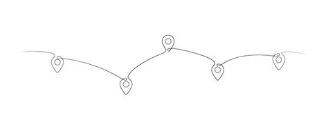 premium vector location pointers one line drawing continuous one