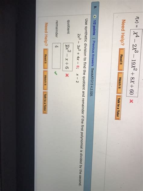Solved Find A Polynomial Fx With Leading Coefficient 1 And