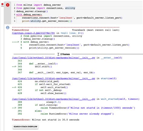 Milvus Lite Server Fails To Start · Issue 64 · Milvus Iomilvus Lite