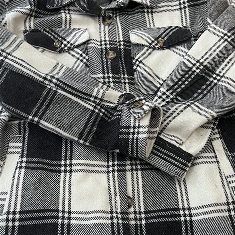 Black And White Flannel Shirt Flannel If You Like Depop