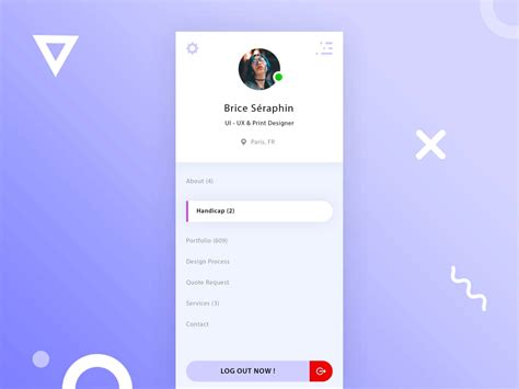 Free Navigation Menu UI Template PSD