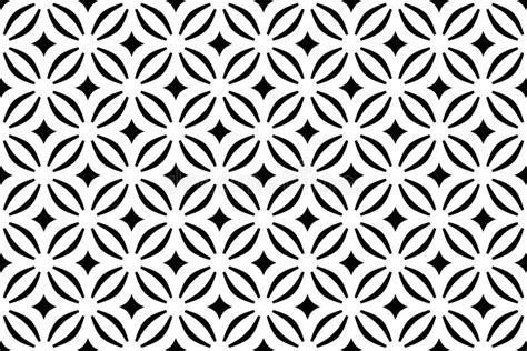 Seamless Geometric Pattern Black And White Texture Stock Vector