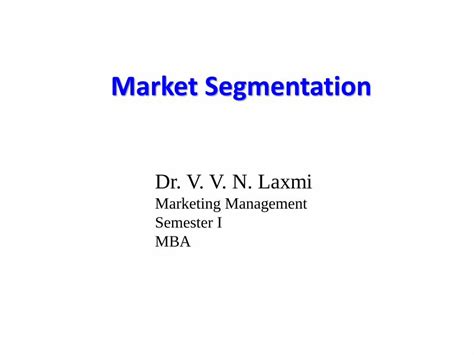 Pdf Market Segmentation Segmentation Pdf · Market Segmentation Dividing A Market Into Distinct