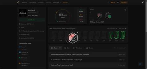abishek s on linkedin codingjourney leetcode dailychallenges