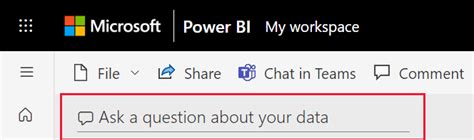 Create A Q A Visual In A Dashboard Power BI Microsoft Learn