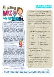 No Putting On Make Up On Train A Sexist ESL Worksheet By Jocel