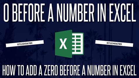 How To Add Zeros Before A Number Phone Numbers Etc In Microsoft Excel