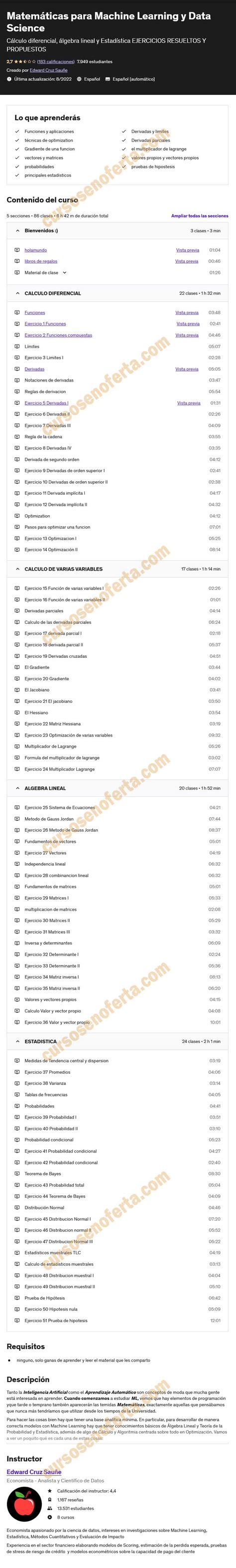 Matemáticas Para Machine Learning Y Data Science