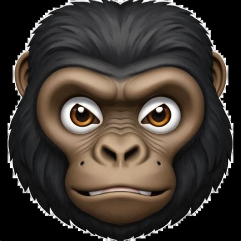 Black Gorilla Face Emoji Ai Emoji Generator