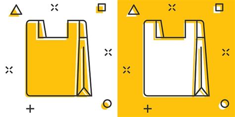 만화 스타일의 쇼핑 백 아이콘 흰색 고립 된 배경에 핸드백 만화 기호 벡터 그림 패키지 스플래시 효과 비즈니스 컨셉 만화에 대한 스톡 벡터 아트 및 기타 이미지 Istock