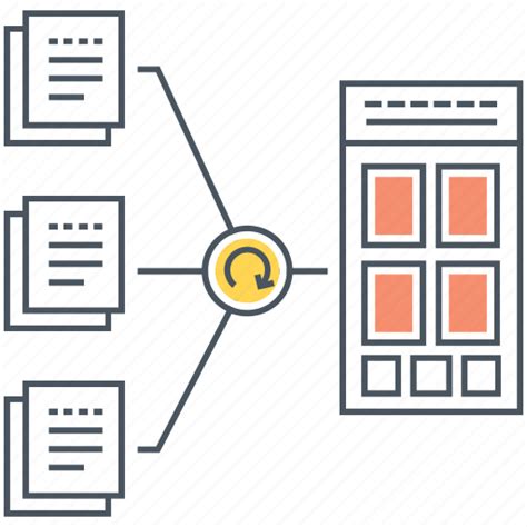 Data Documents Presentation Transformation Icon