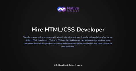 Hire Htmlcss Developer Native Infotech