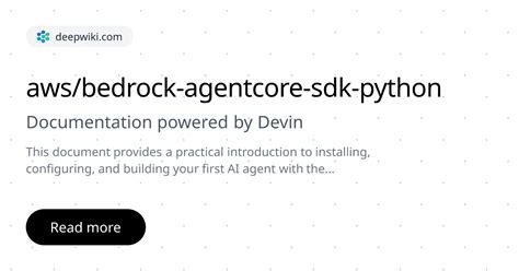 Getting Started Awsbedrock Agentcore Sdk Python Deepwiki