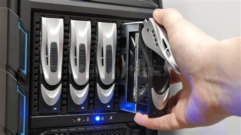 Replacing The Hard Disk Drive In A Raid Configuration Stock Image