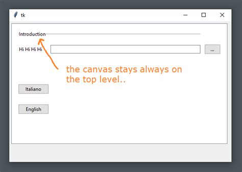 Python Tkinter How Can I Put A Label On A Canvas In Order To Hide