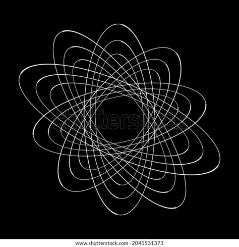 White Rotated Ellipses Circle Form Vector Stock Vector Royalty Free 2041531373 Shutterstock