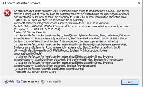 Ssis Deployment Failed 65540 0x8013150a Erhard Rainer