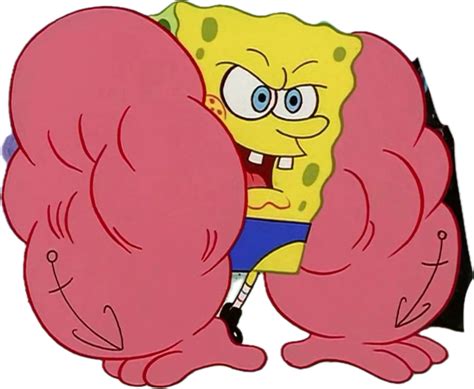 Spongebob With Jerk Big Inflatable Muscles By Saralovesspongebobsm On