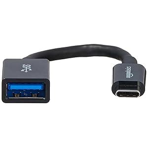 Amazon Basics USB Type C To USB 3 1 Gen1 Female Adapter Black Amazon Co Uk