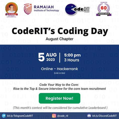 Ramaiah Institute Of Technology On Linkedin Coderits Coding Day