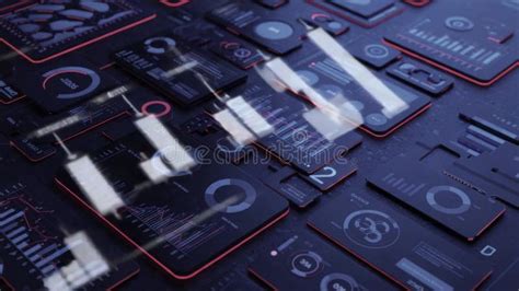 Modern Futuristic Data Analytics Dashboard Interface Stock Video