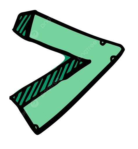 Illustration Of Greater Than Math Symbol In A Sticker Style With Handdrawn Design Vector Than