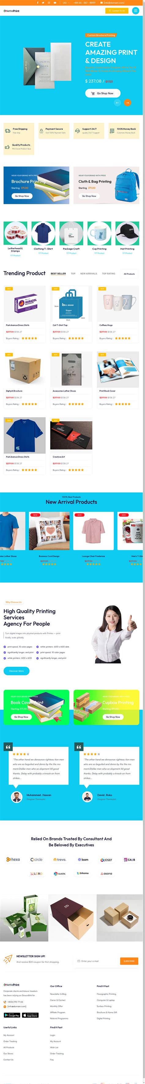 NettaPrint Printing Bootstrap Responsive Website Template