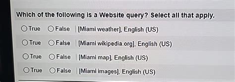 solved which of the following is a website query select all