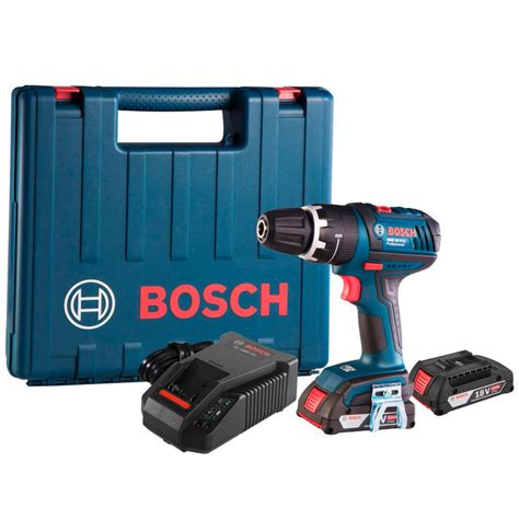 Taladro Atornillador Percutor Bosch Inalámbrico Gsb 18v Li 18v 2 Baterías Y Maletín