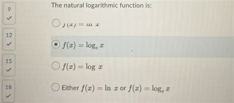 Solved The Natural Logarithmic Function