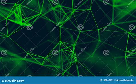 Big Data Visualization Abstract Background With Connecting Dots And Lines 3d Rendering High