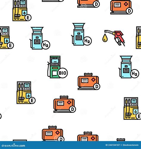 Methanol Pattern Vector Seamless 127673783
