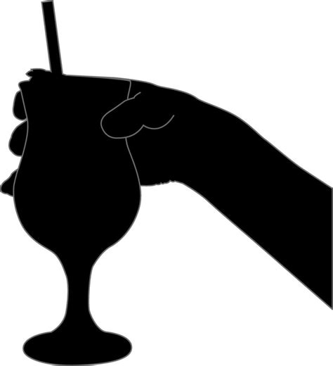 Shillouette Hand With Glass 45350869 Vector Art At Vecteezy