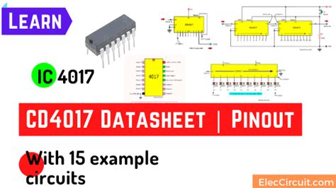 cd4026 decade counter pinouts datasheet circuits eleccircuit