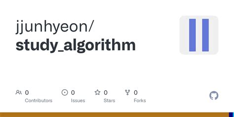 GitHub Jjunhyeon Study Algorithm