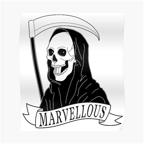 happy grim reaper marvellous poster for sale by typo n quotes