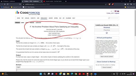 Codeforces Round 806 Div 4problem F Yet Another Problem About