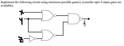 Solved Implement The Following Circuit Using Minimum Chegg