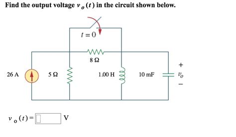 Solved Find The Output Voltage V T In The Circuit Shown Chegg