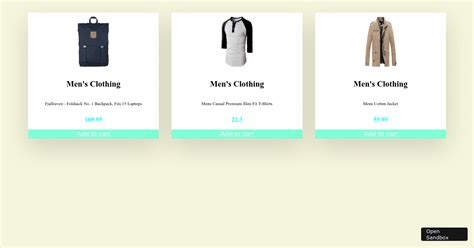 react product api challenge codesandbox