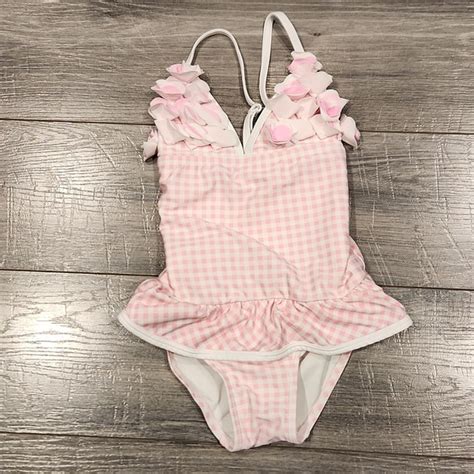 Floatimini Swim Euc Floatmini Girls Sz 6 Plaid One Piece Swimsuit