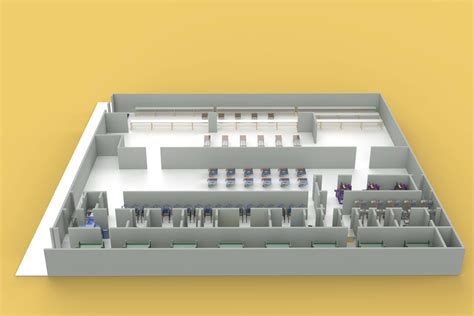 Assembling Workshop Factory Industrial Floor Plan Production 3d Model By Surf3d