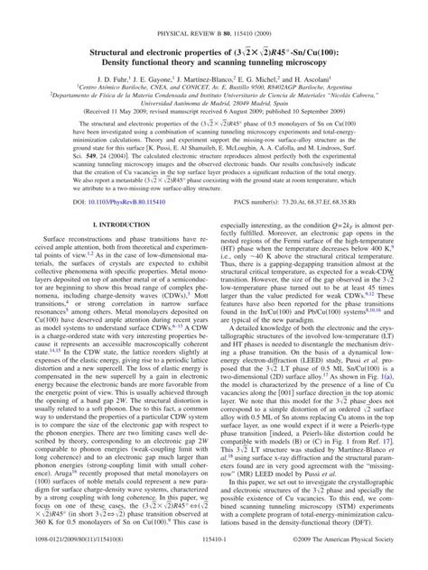 Pdf Density Functional Theory And Scanning Tunneling Microscopy
