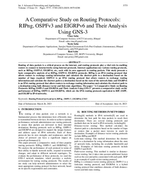 Pdf A Comparative Study On Routing Protocols Ripng Ospfv3 And Eigrpv6 And Their Analysis Pdf A Comparative Study On Routing Protocols Ripng Ospfv3 And Eigrpv6 And Their Analysis