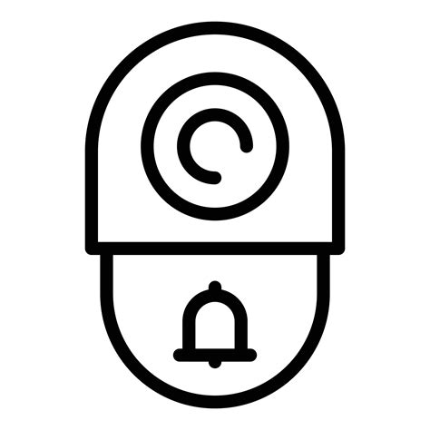 Voice Video Intercom Icon Outline Vector Door System 15101377 Vector